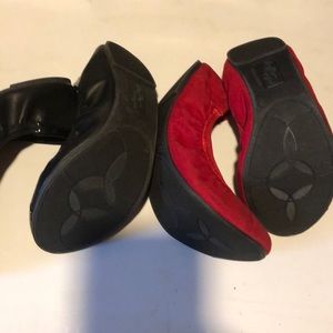 dexflex comfort | Shoes | 2 Pairs Flats Size 3 Red And Black | Poshmark